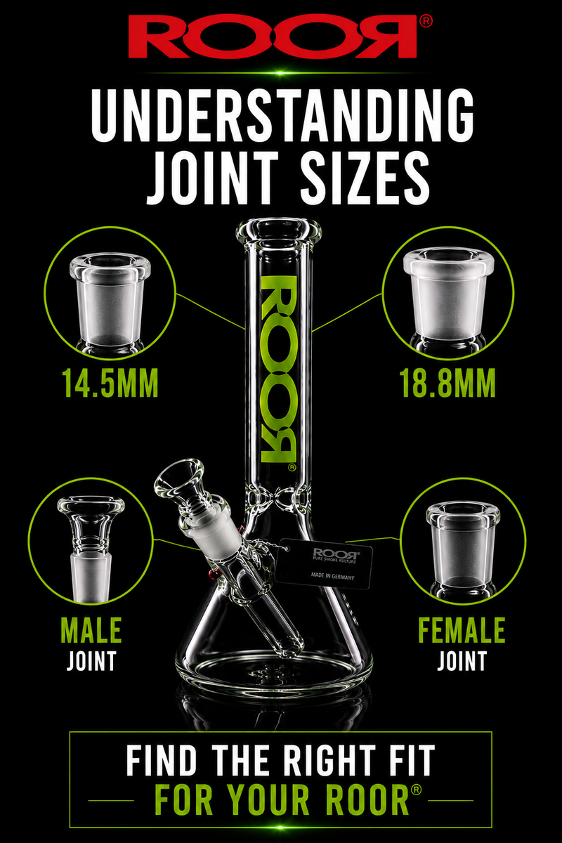 Understanding ROOR® Joint Sizes | 14.5mm vs 18.8mm — ROOR RETAIL