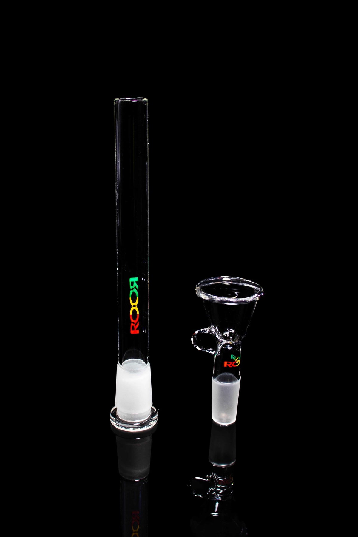ROOR® Downstem & Bowl Set Rasta Decal — ROOR RETAIL