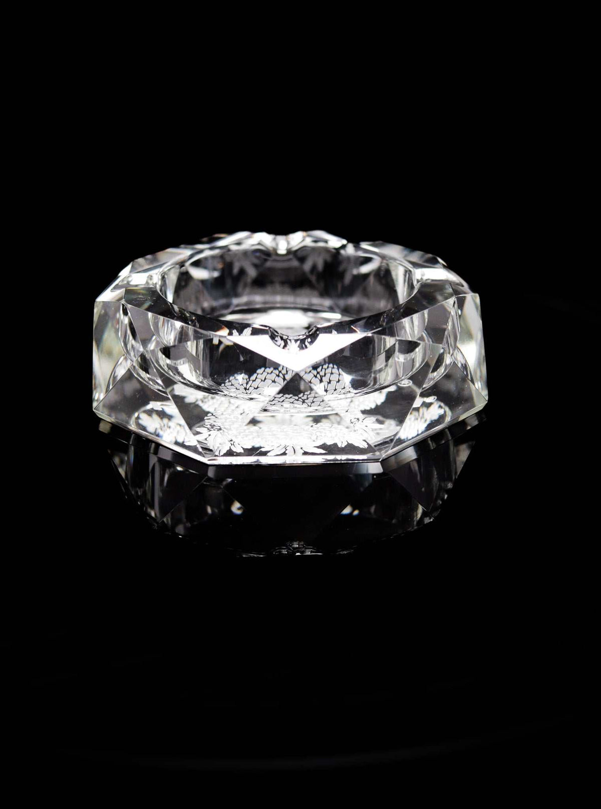 ROOR Glass Crystal Cut Ashtrays Strains Pineapple Express