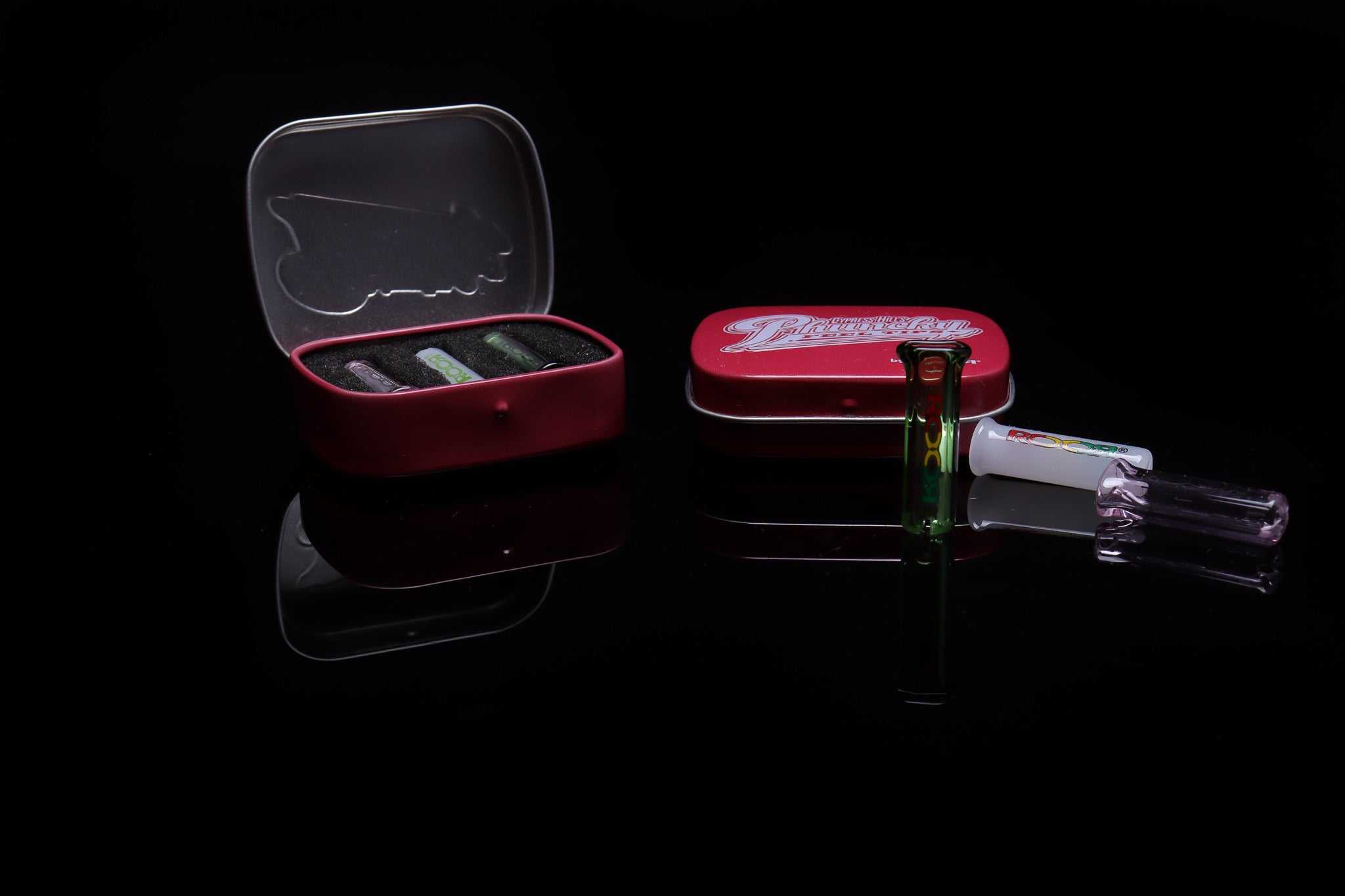 ROOR Pink Collector Tin with Glass Plus Tip Pack of 3