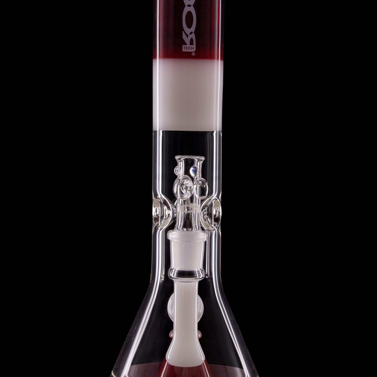 ROOR® Tech Fixed 14" Beaker 50x5mm White & Red (Limited Edition Red Co ...