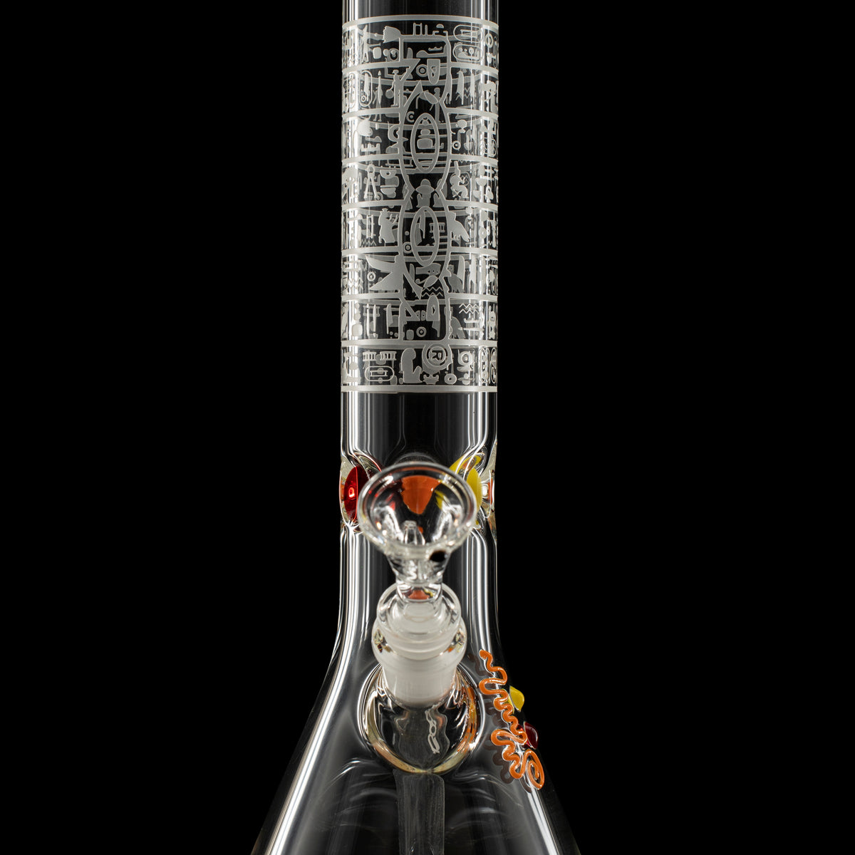 ROOR® 12" Beaker 50x5mm HIEROGLYPH Sandblasted Design